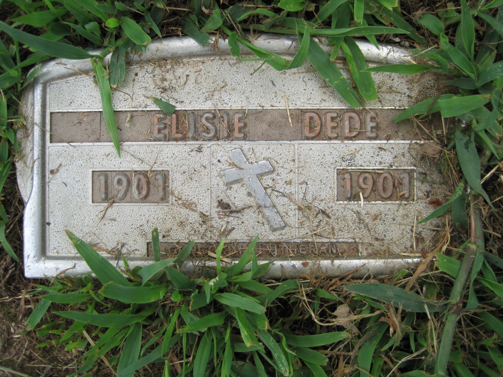 Elisie Dede grave marker Concordia Frohna MO
