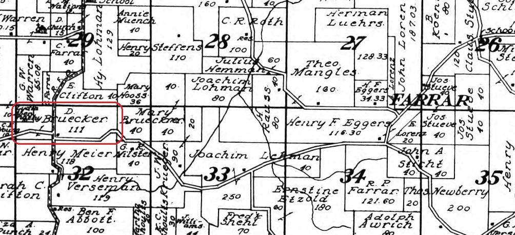 D. Brueckner land map 1915
