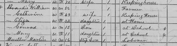 William Brandes 1880 census Union Township MO