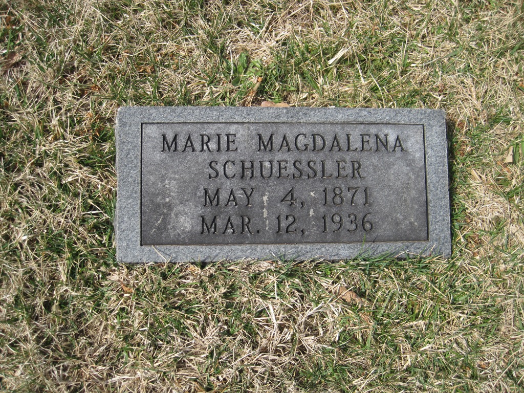 Mary Schuessler gravestone Immanuel New Wells MO