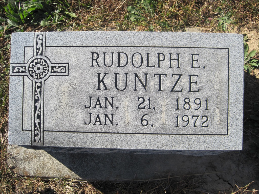 Rudolph Kuntze gravestone Trinity Altenburg MO