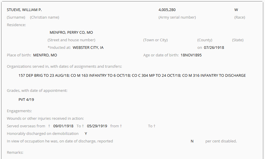 william-stueve-military-record-wwi