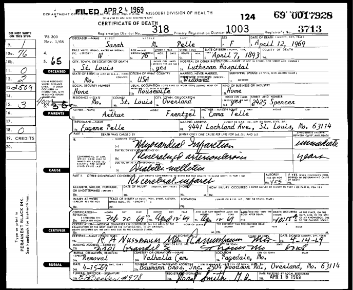 sarah-pelle-death-certificate