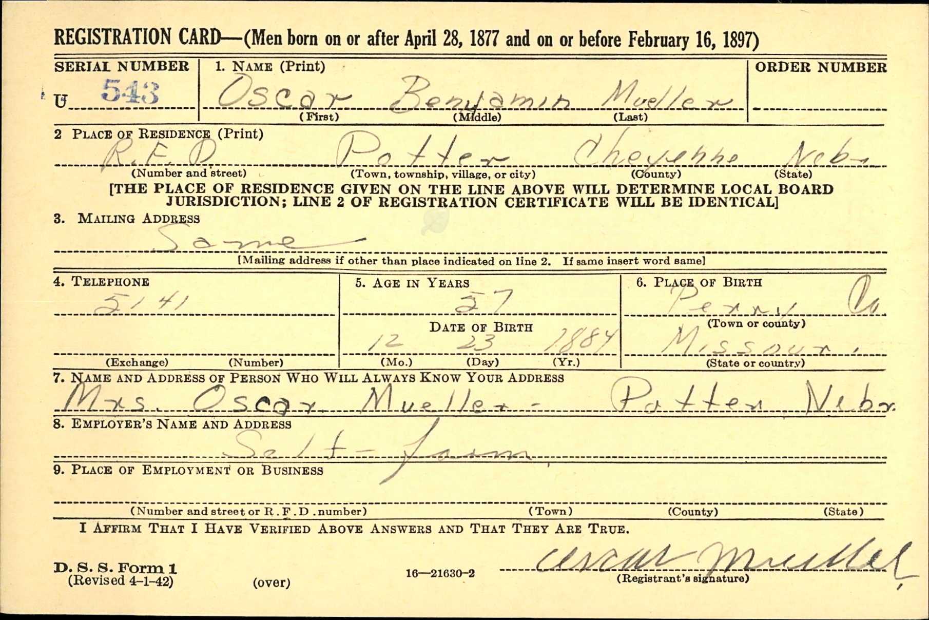 oscar-mueller-wwii-draft-card