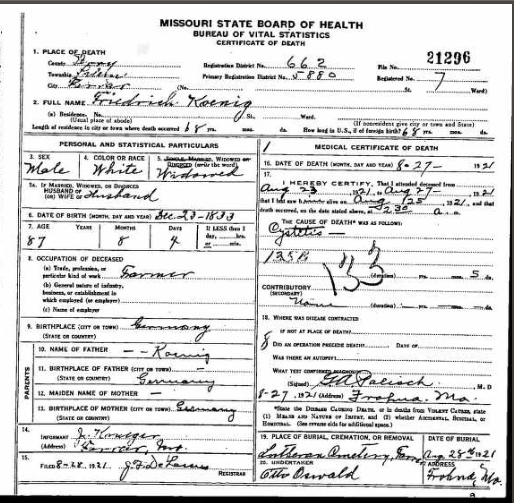 friedrich-koenig-death-certificate