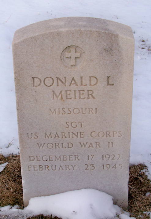 Donald Meier gravestone Jefferson Barracks St. Louis MO