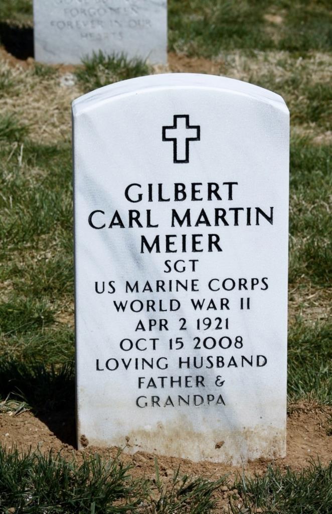Gilbert Meier gravestone Jefferson Barracks St. Louis MO