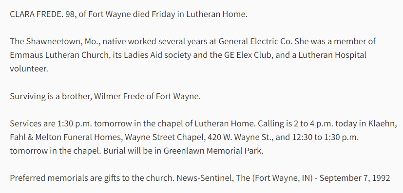 Fred Frede – Father of Ft. Wayne Females